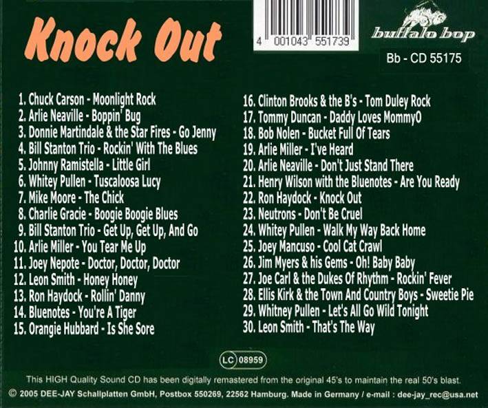 Buffalo Bop 175 Knock Out : Back | CD Covers | Cover Century | Over 1. ...